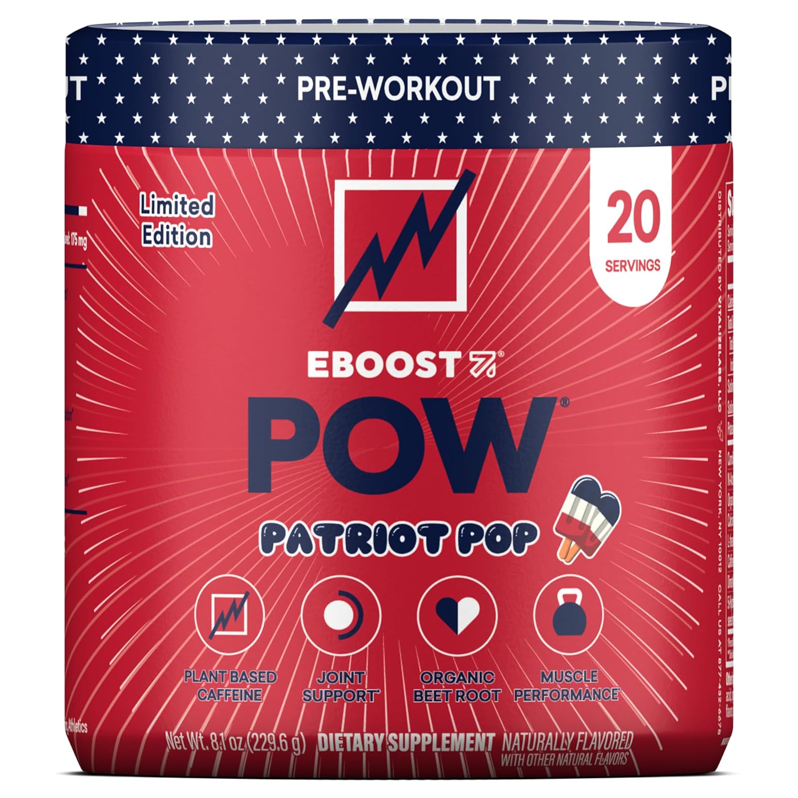 EBOOST POW natural pre workout powder