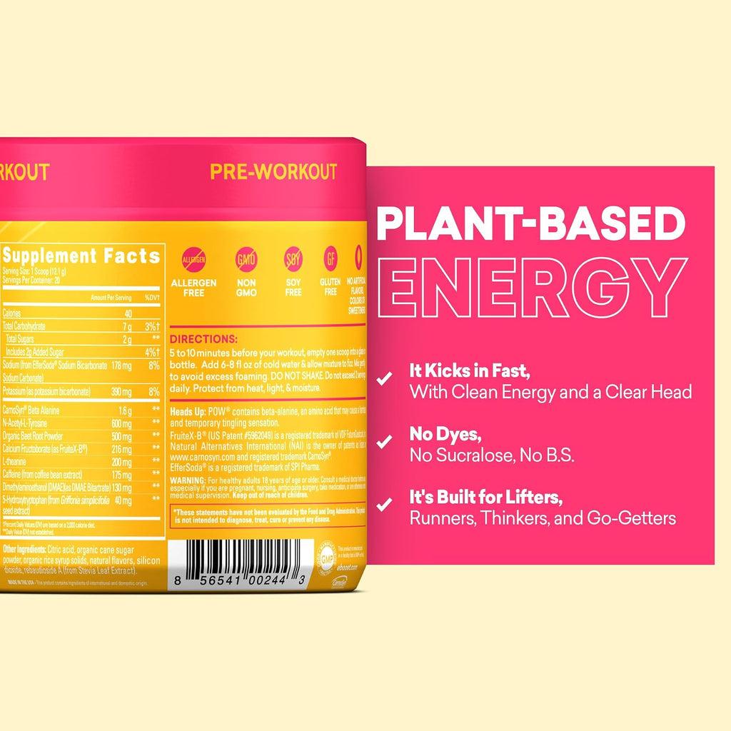 EBOOST pre-workout for energy boost