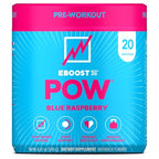 EBOOST pre-workout powder blue raspberry