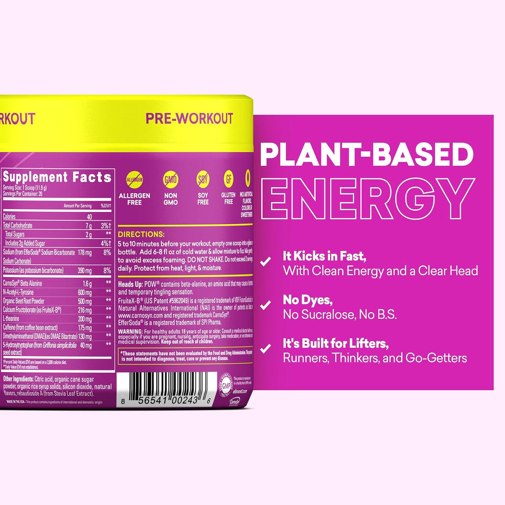 EBOOST pre-workout powder for endurance