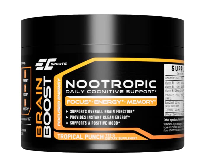 EC Sports Brain Boost Tropical Punch energy powder