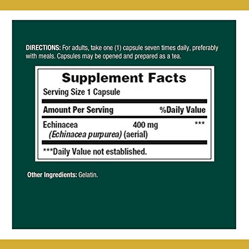 Echinacea 400 mg for daily vitality