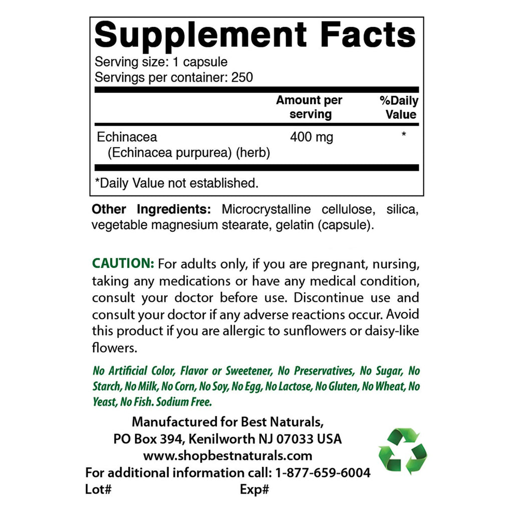 Echinacea 400 mg for daily wellness