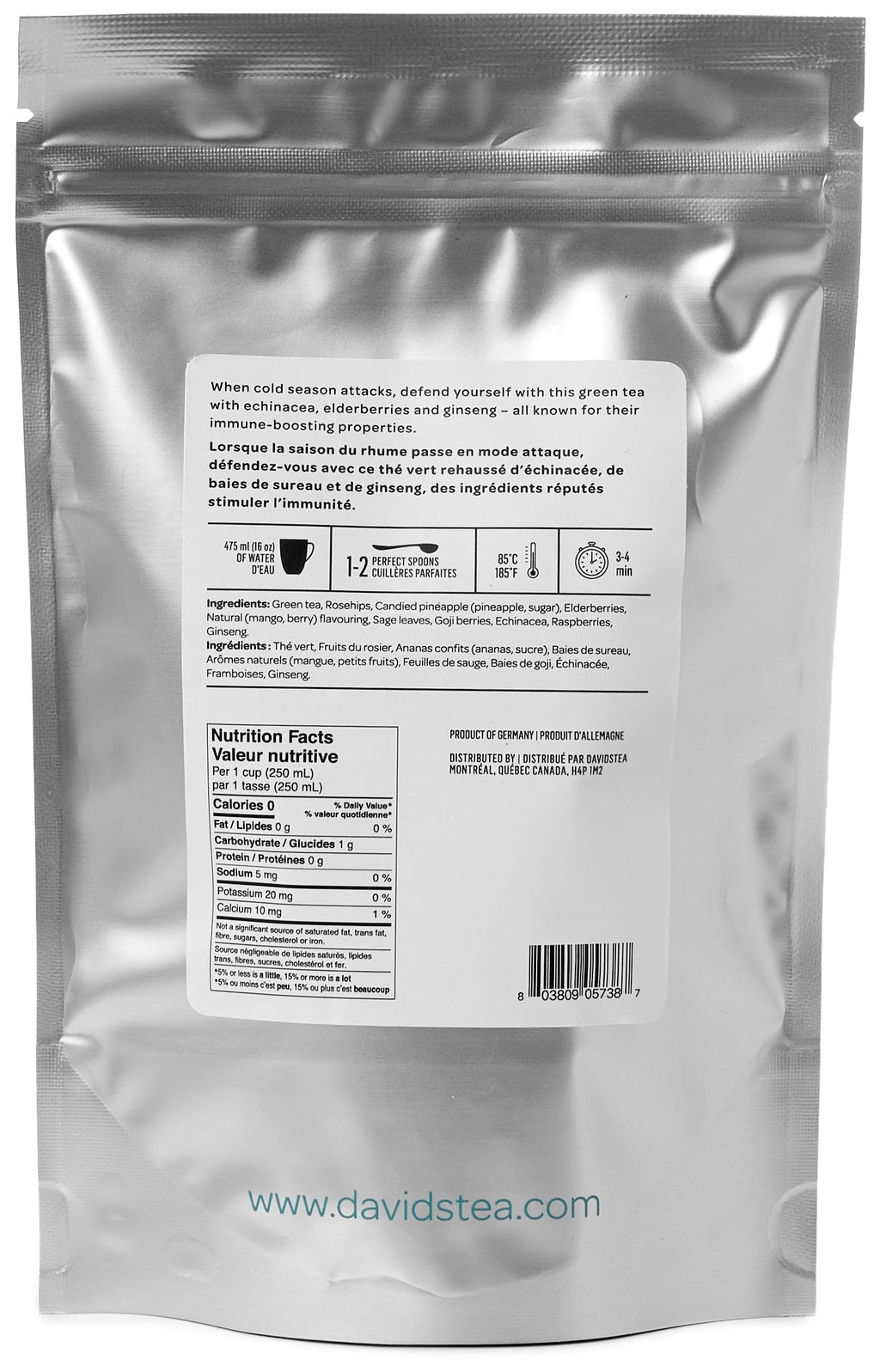 Echinacea and ginseng herbal blend