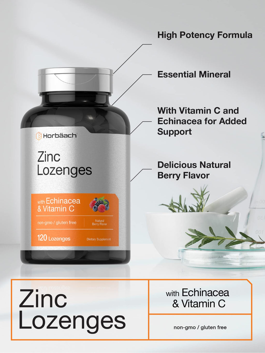 Echinacea and vitamin C lozenges