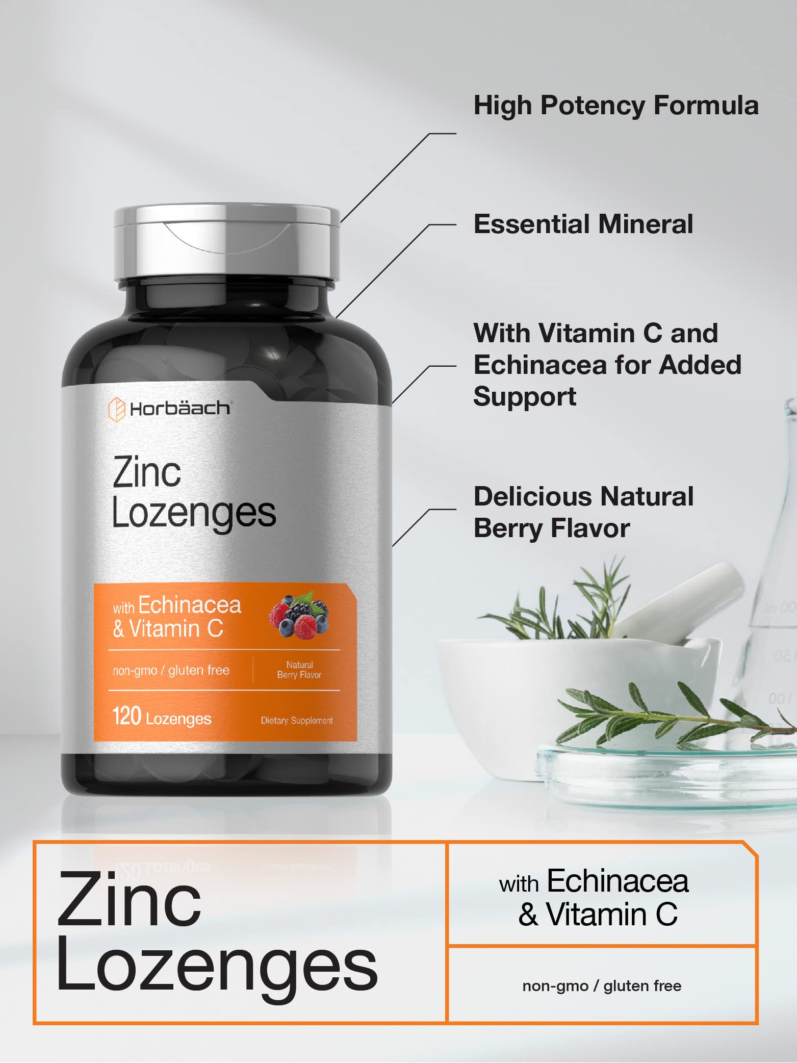 Echinacea and vitamin C lozenges