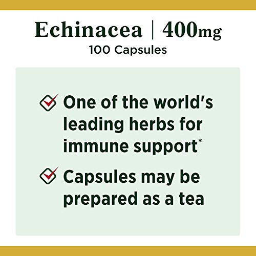 Echinacea capsules for cold relief