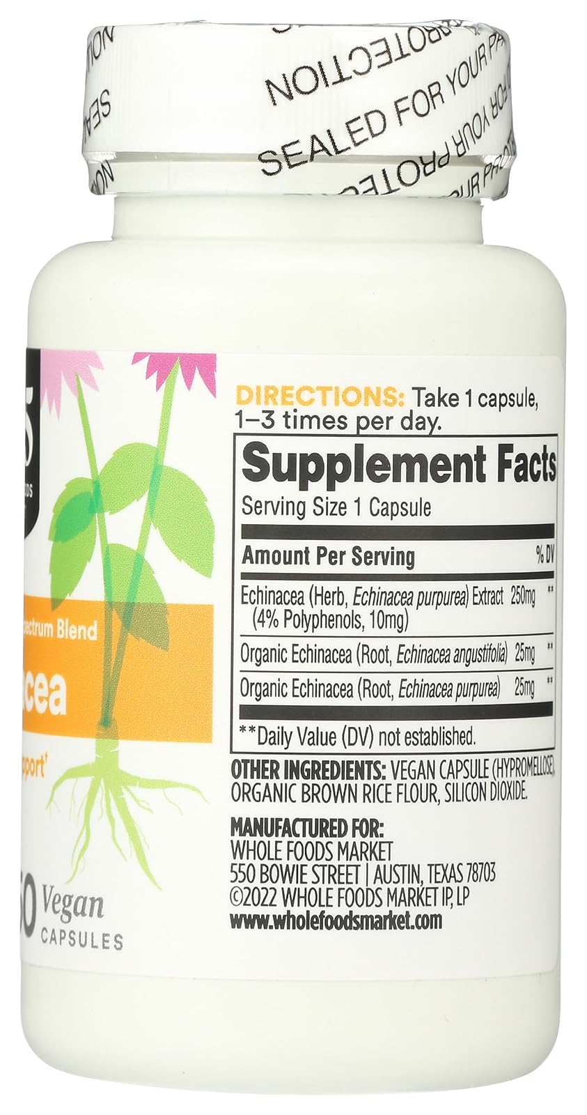 Echinacea capsules for daily vitality