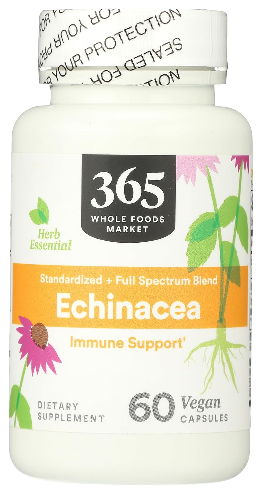 Echinacea capsules for immune support
