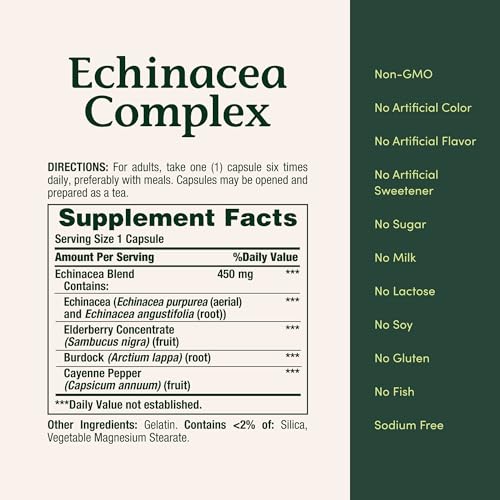 Echinacea capsules for immune system boost