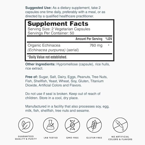 Echinacea capsules for immune system boost