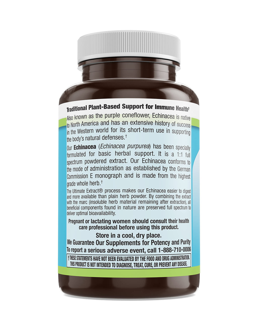 Echinacea capsules for throat health