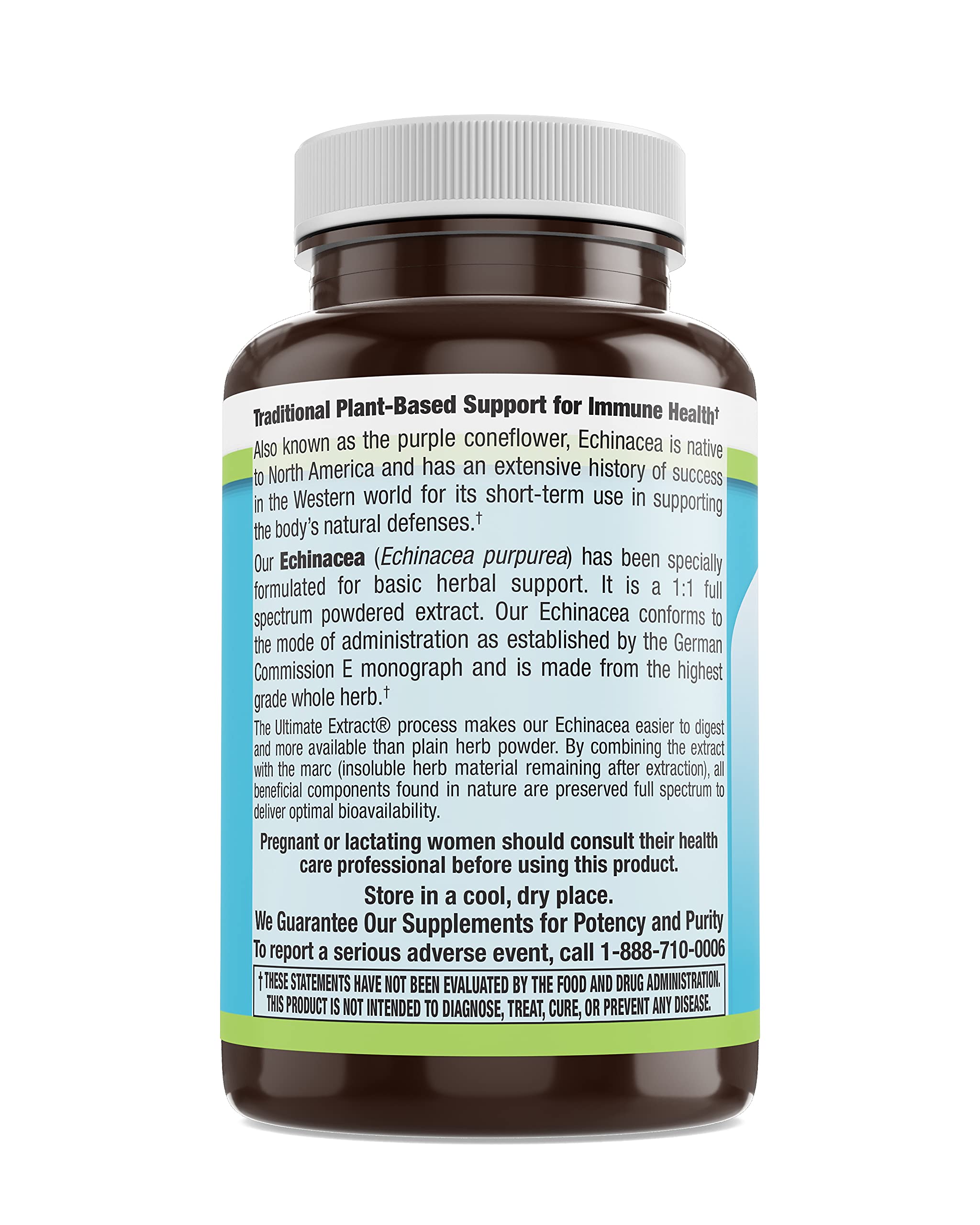 Echinacea capsules for throat health