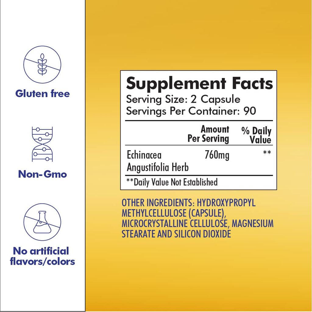 echinacea capsules with no artificial flavors
