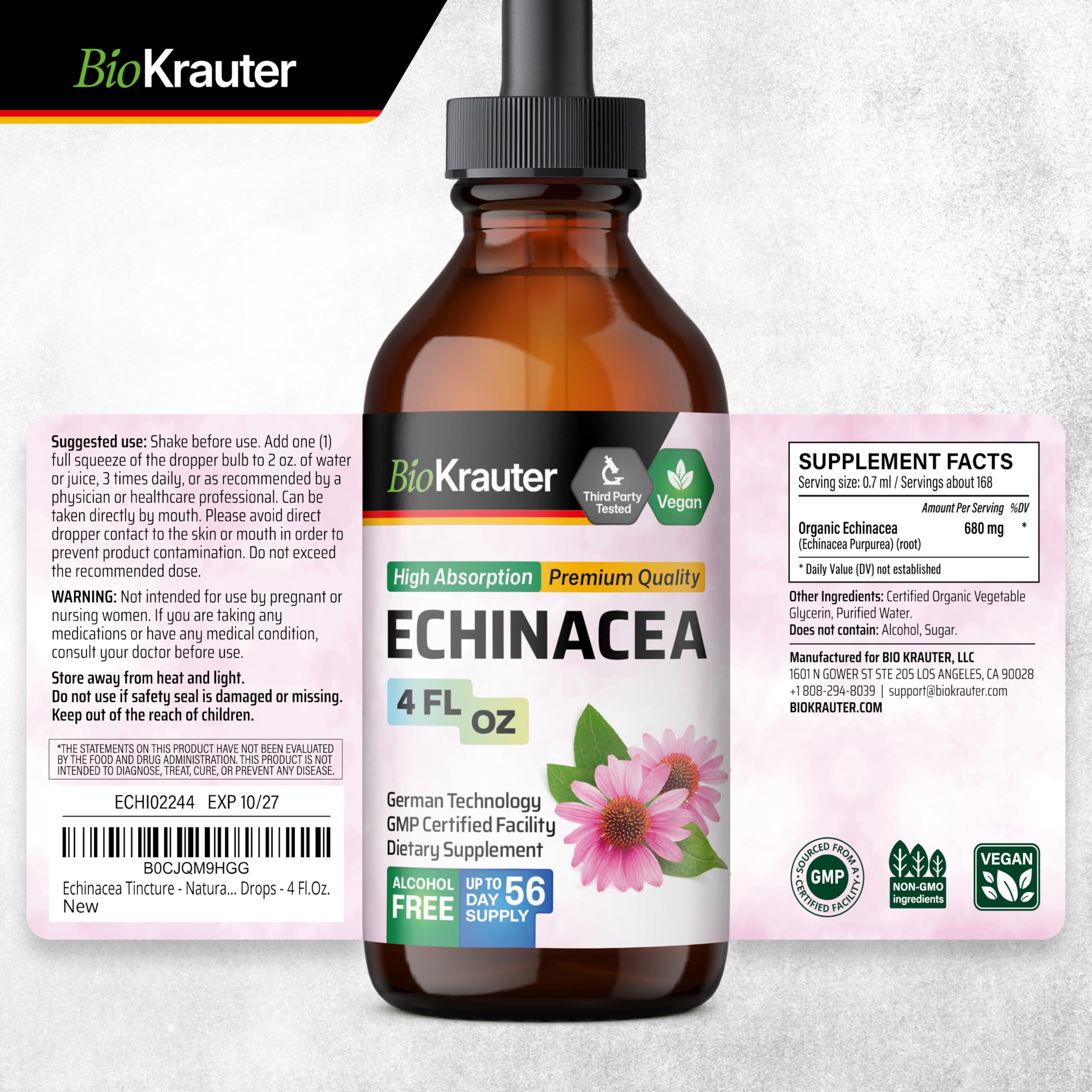 Echinacea drops for better well-being