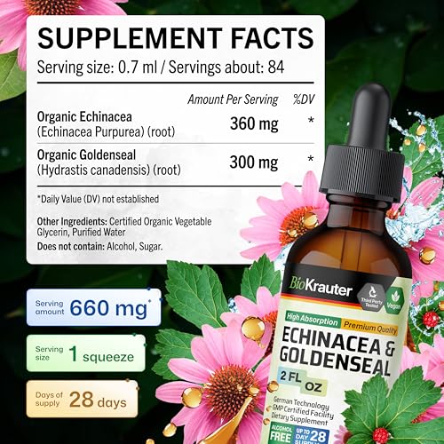 Echinacea drops for cold prevention