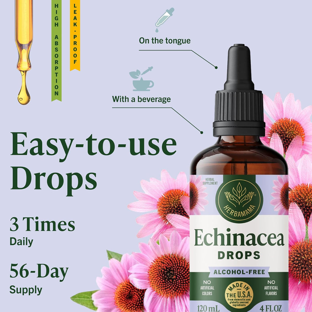 Echinacea drops for immune support