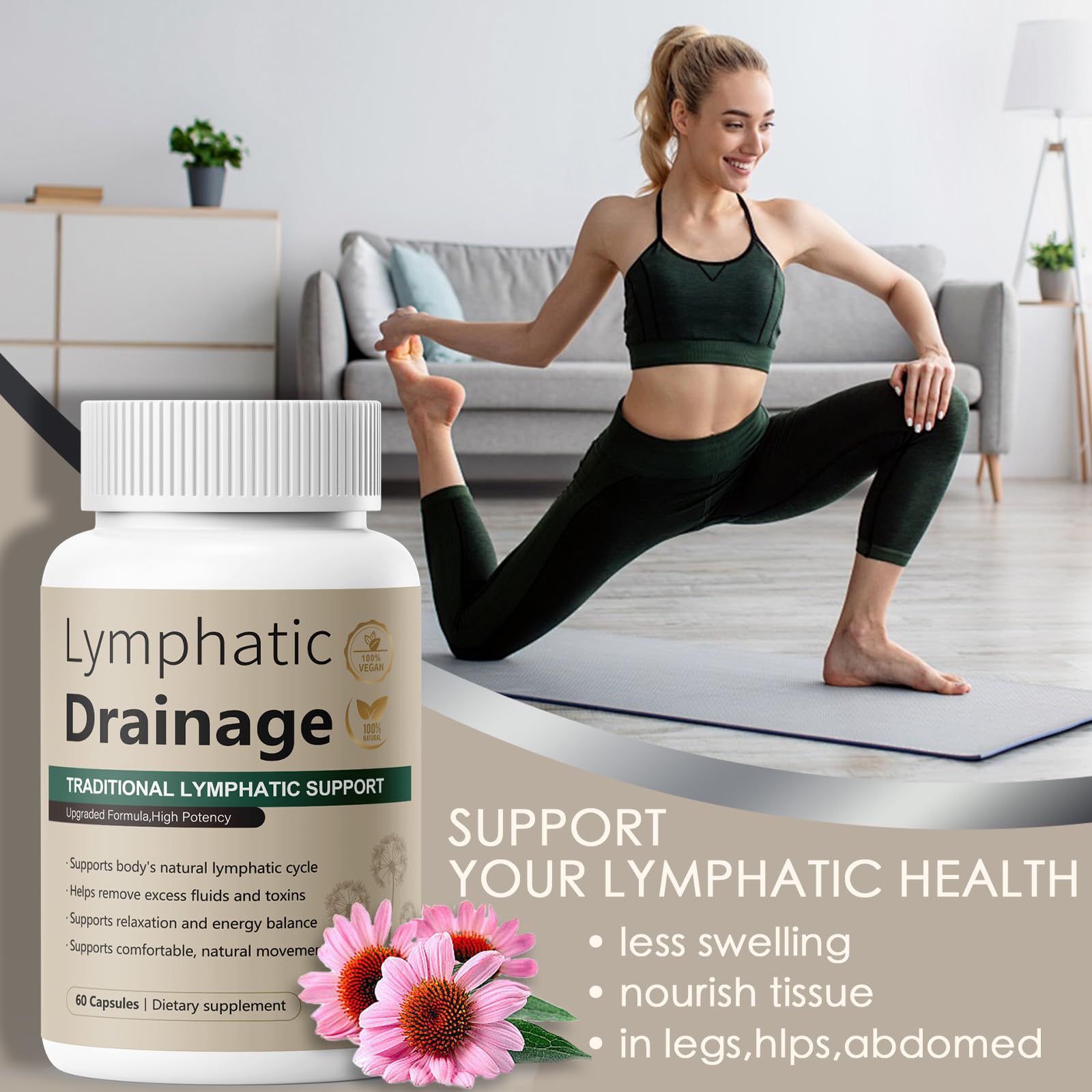 Echinacea herbal capsules for detox