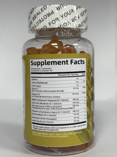 Echinacea infused Mullein gummies for health