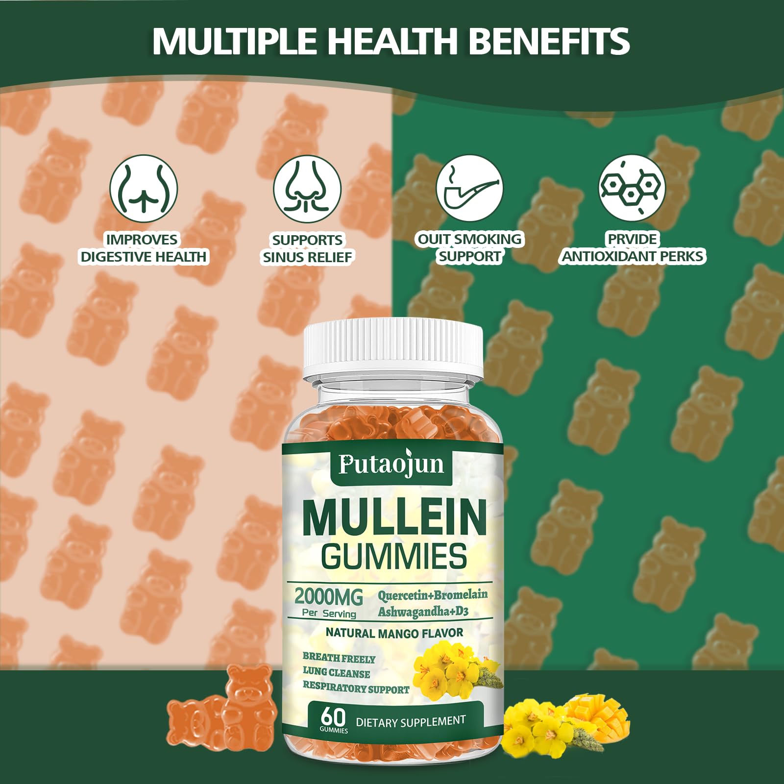 Echinacea-infused Mullein gummies