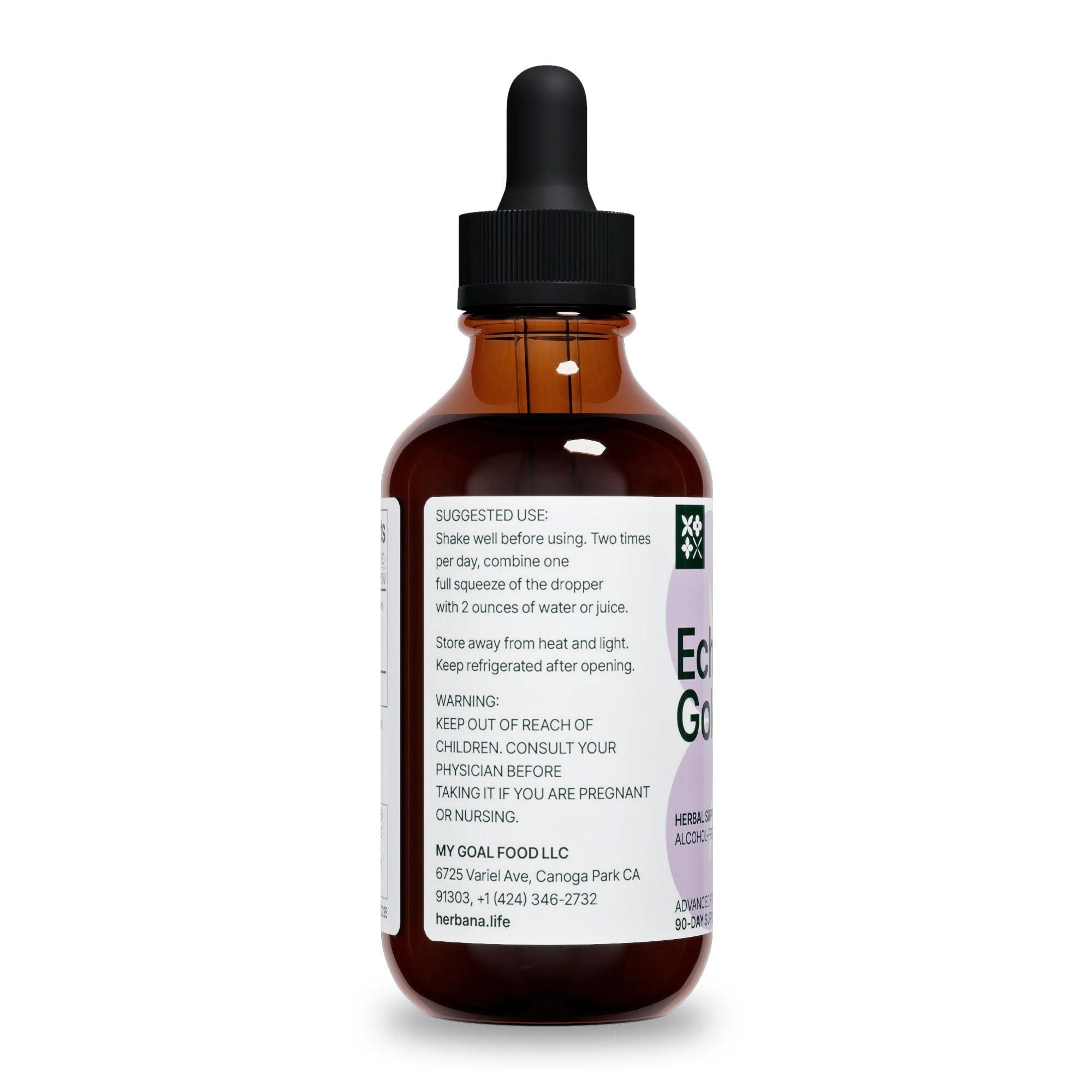 Echinacea liquid for throat health