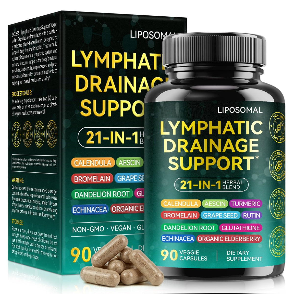 Echinacea lymphatic support capsules
