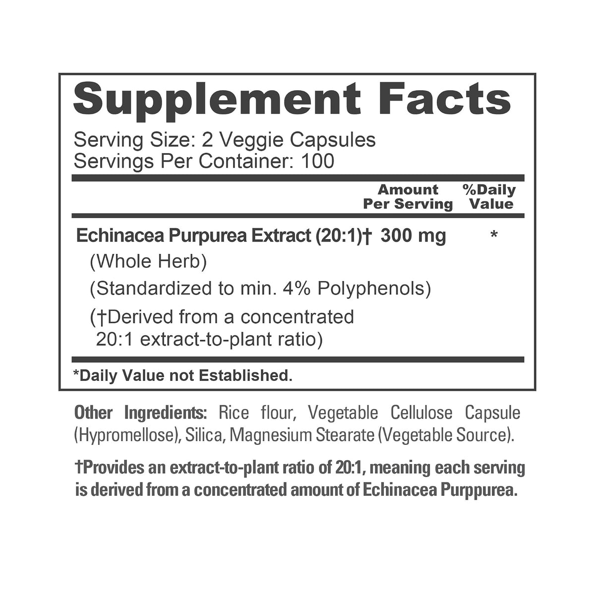 Echinacea Purpurea 300 mg benefits