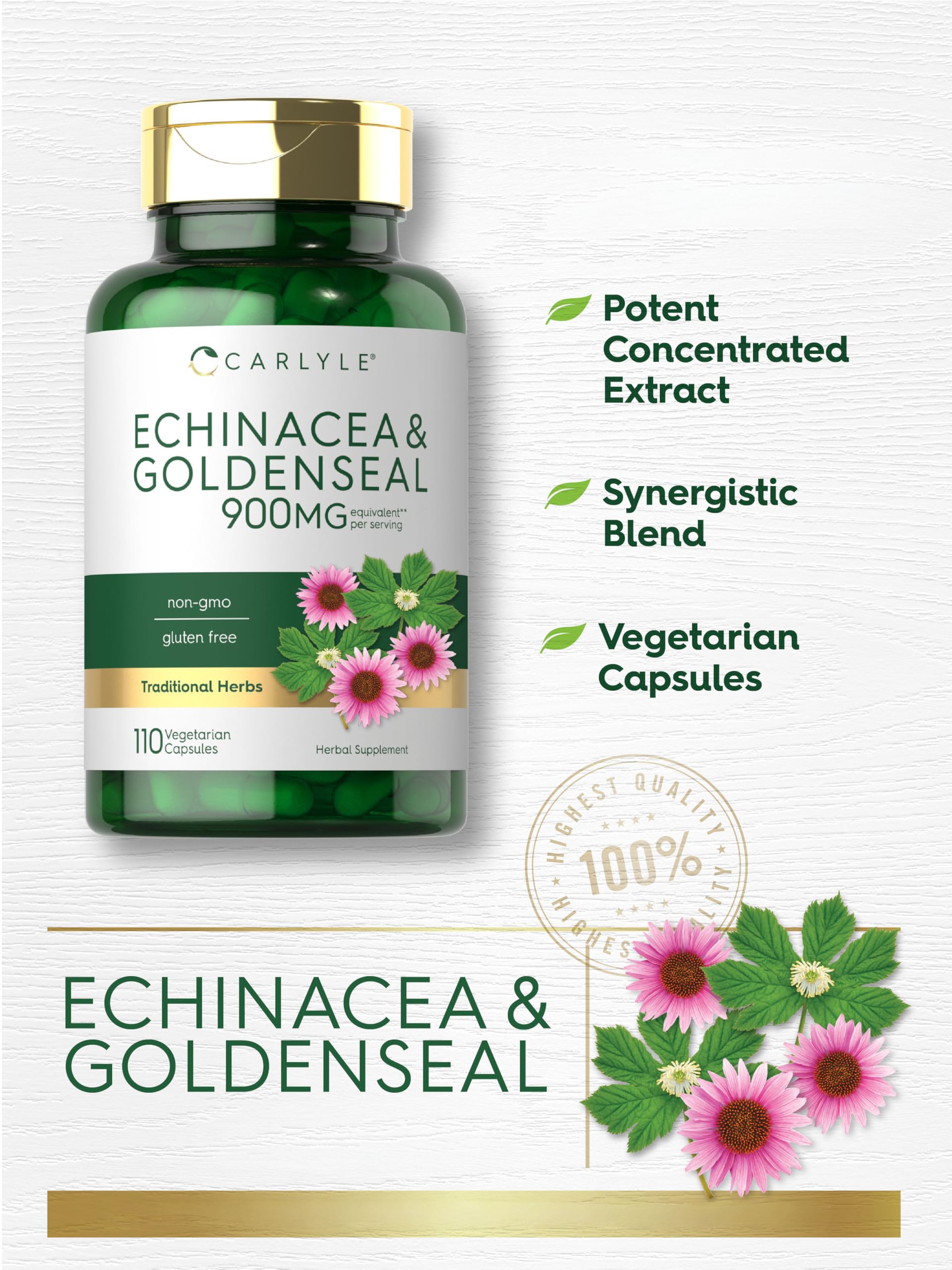 Echinacea supplement for throat comfort