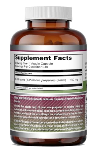 Echinacea veggie capsules for easy digestion