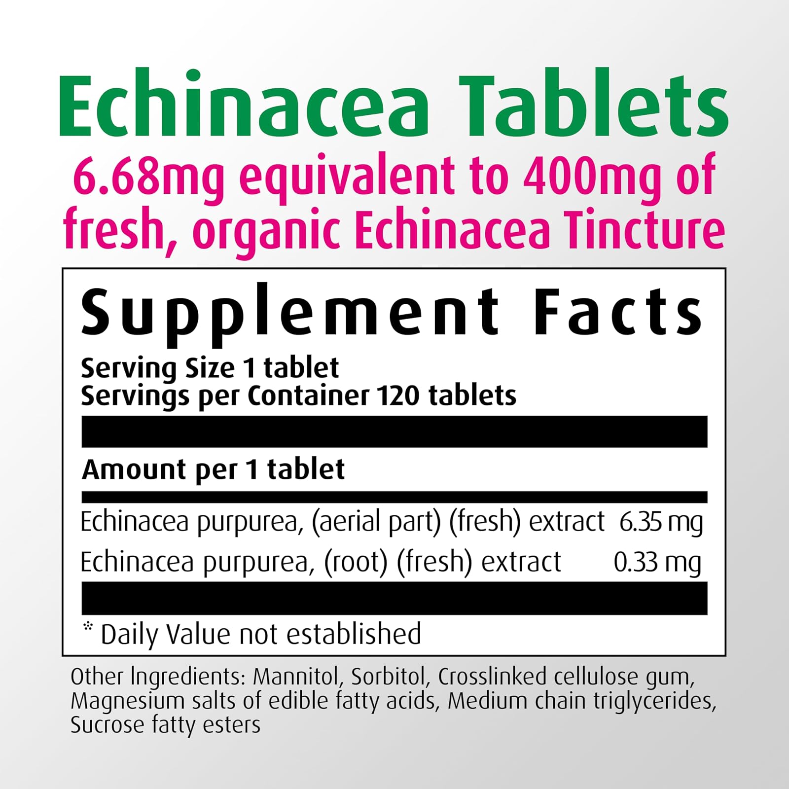 Echinaforce echinacea with vitamin C