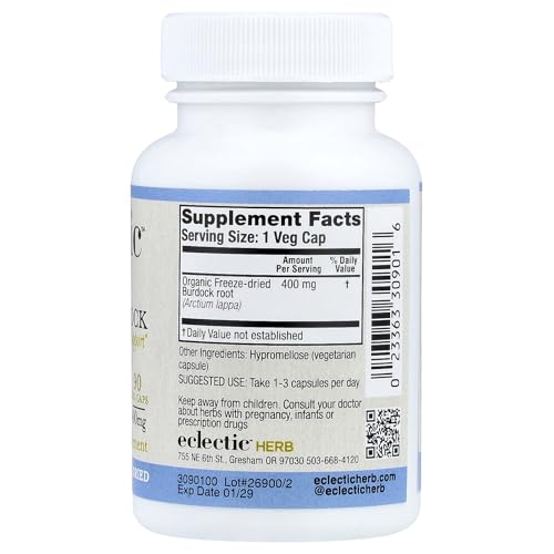 Eclectic Burdock Cog supplement benefits