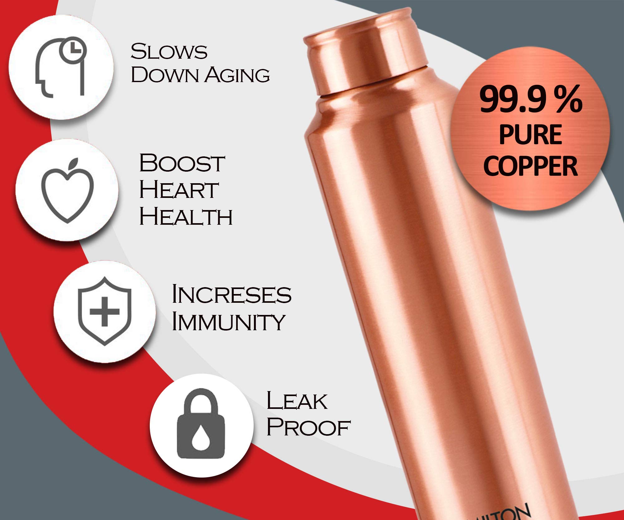 eco-friendly copper drinking bottle