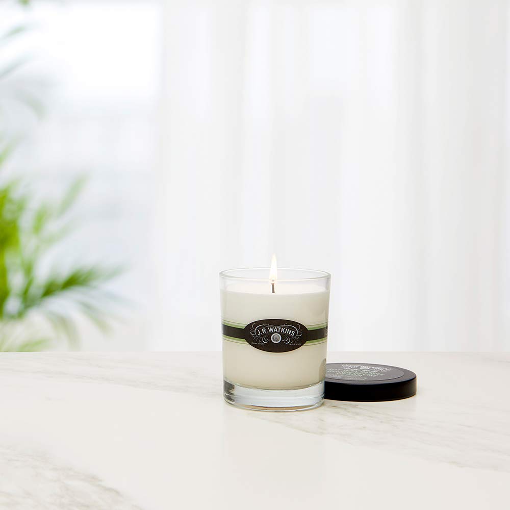 eco-friendly soy candle in glass