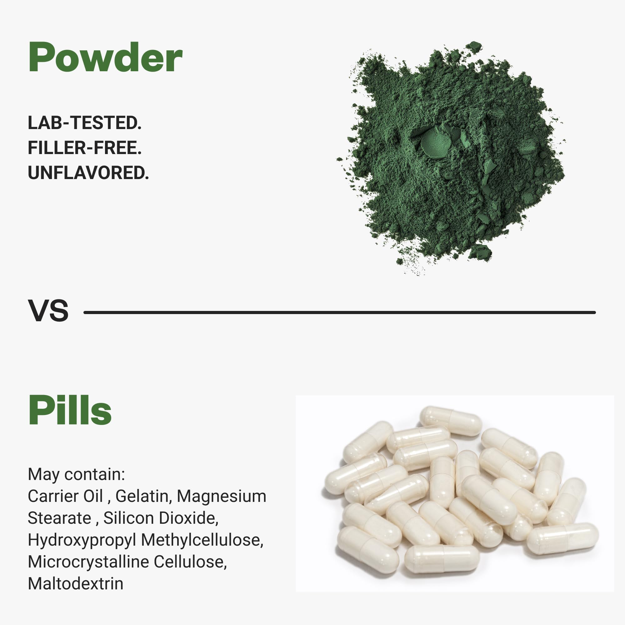 Eco-friendly spirulina superfood option