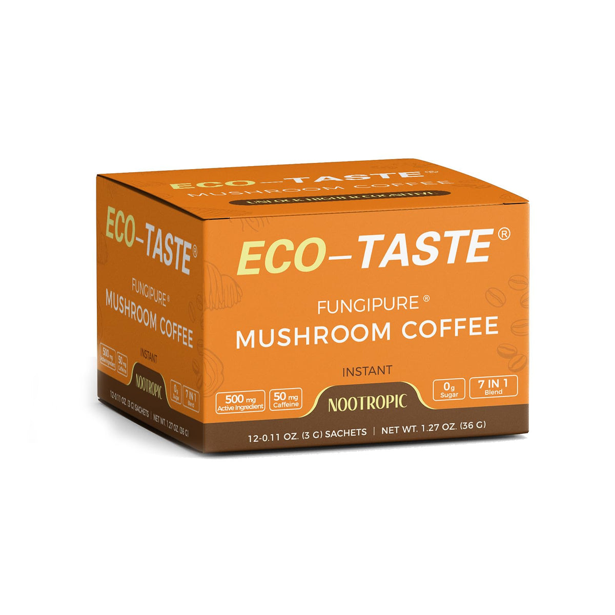 ECO-TASTE mushroom coffee mix sachets