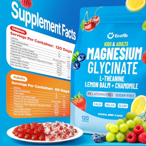 ECOFIB magnesium gummies with no artificial flavours