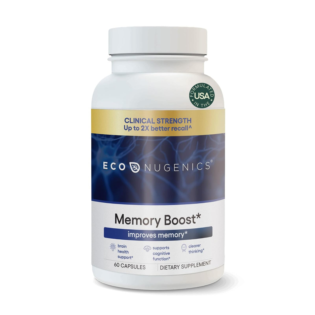 EcoNugenics Memory Boost capsules for focus