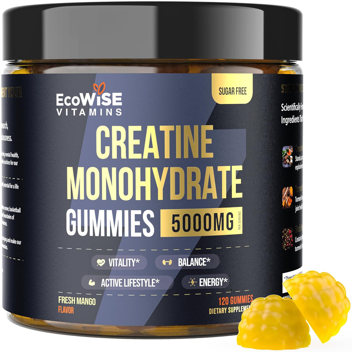 ECOWISE Creatine gummies for athletes