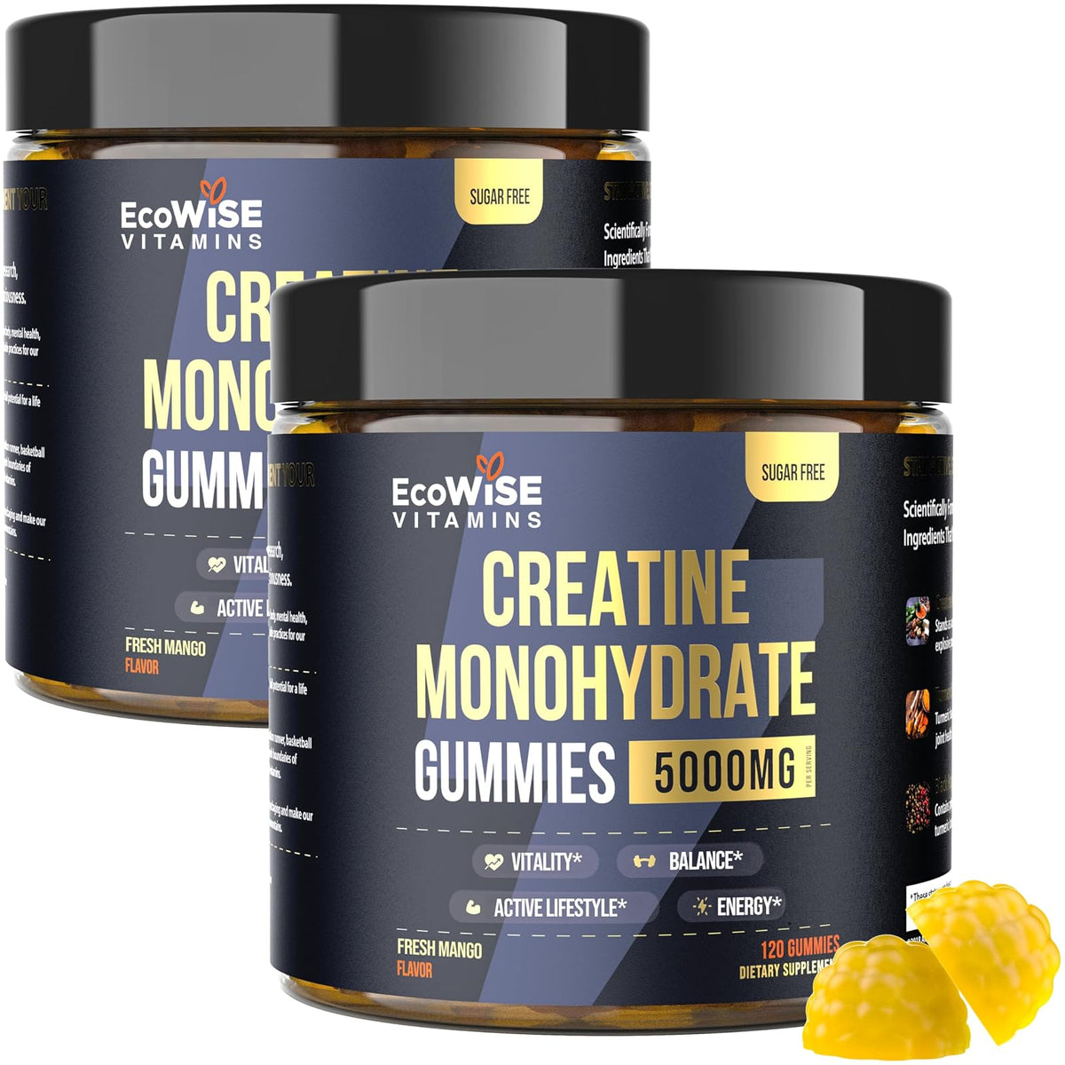 ECOWISE creatine gummies for energy