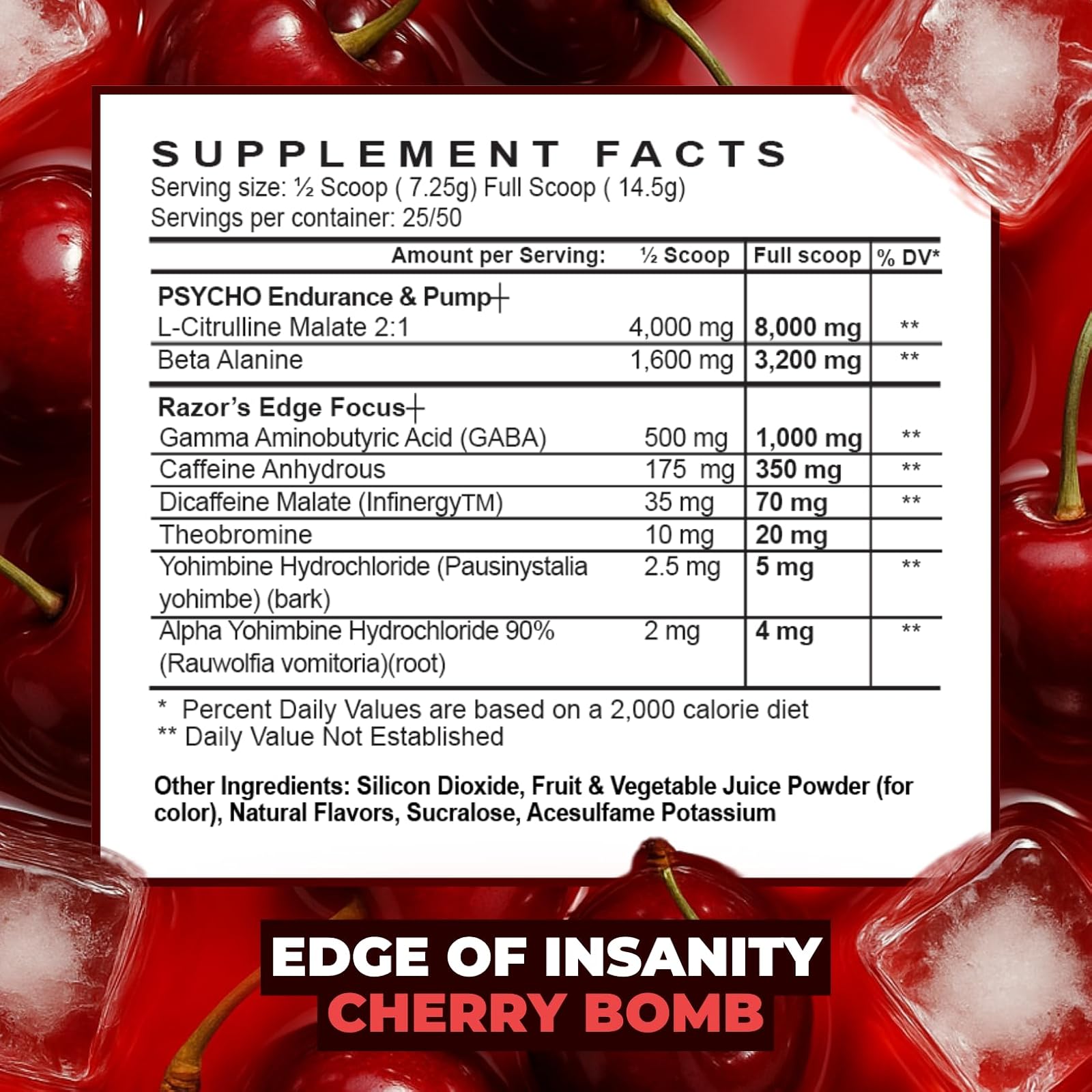 Edge of Insanity pre-workout for endurance