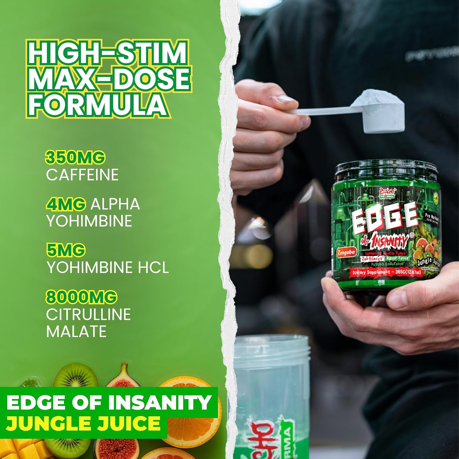 Edge of Insanity pre-workout for muscle pump