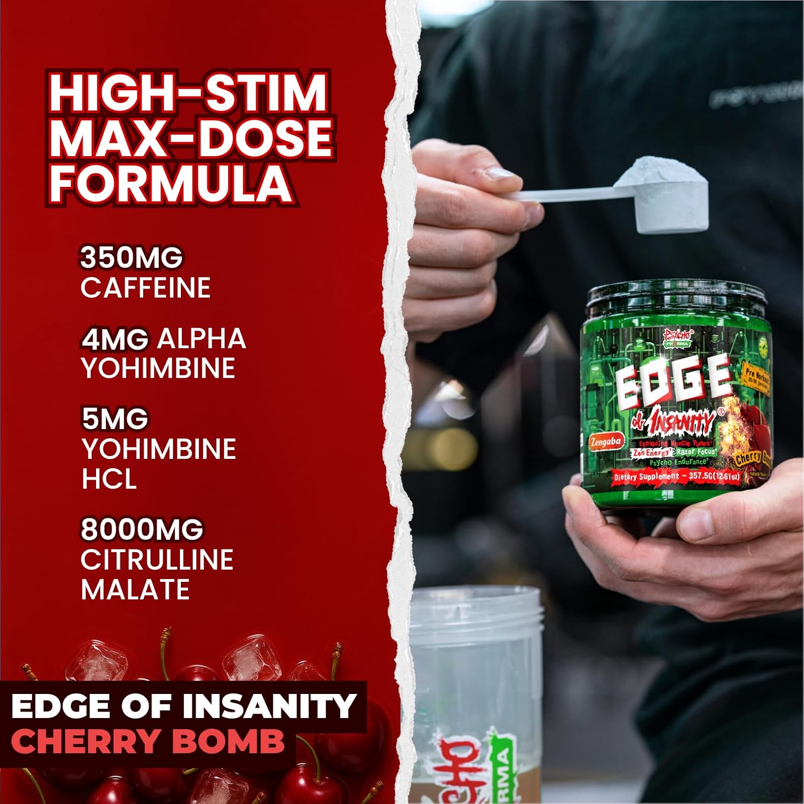 Edge of Insanity pre-workout for muscle pump