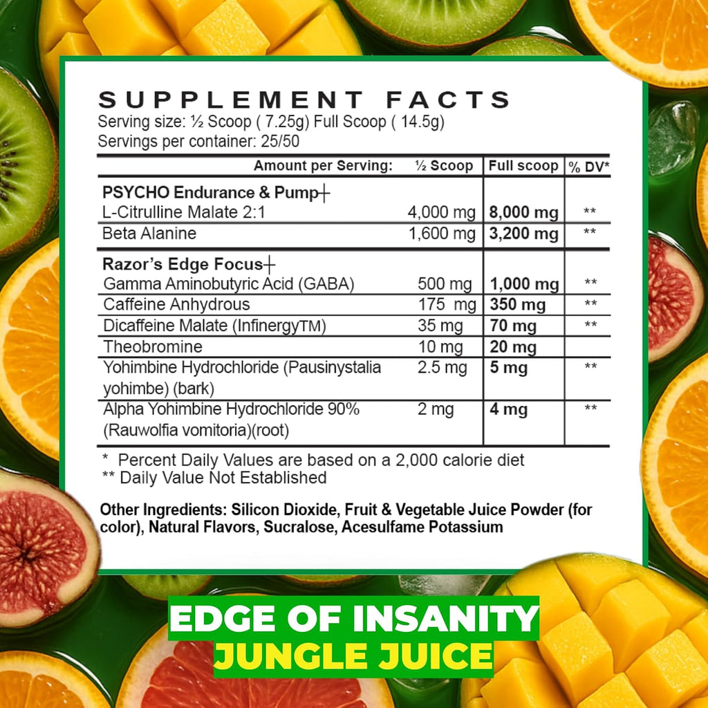 Edge of Insanity pre-workout performance enhancer