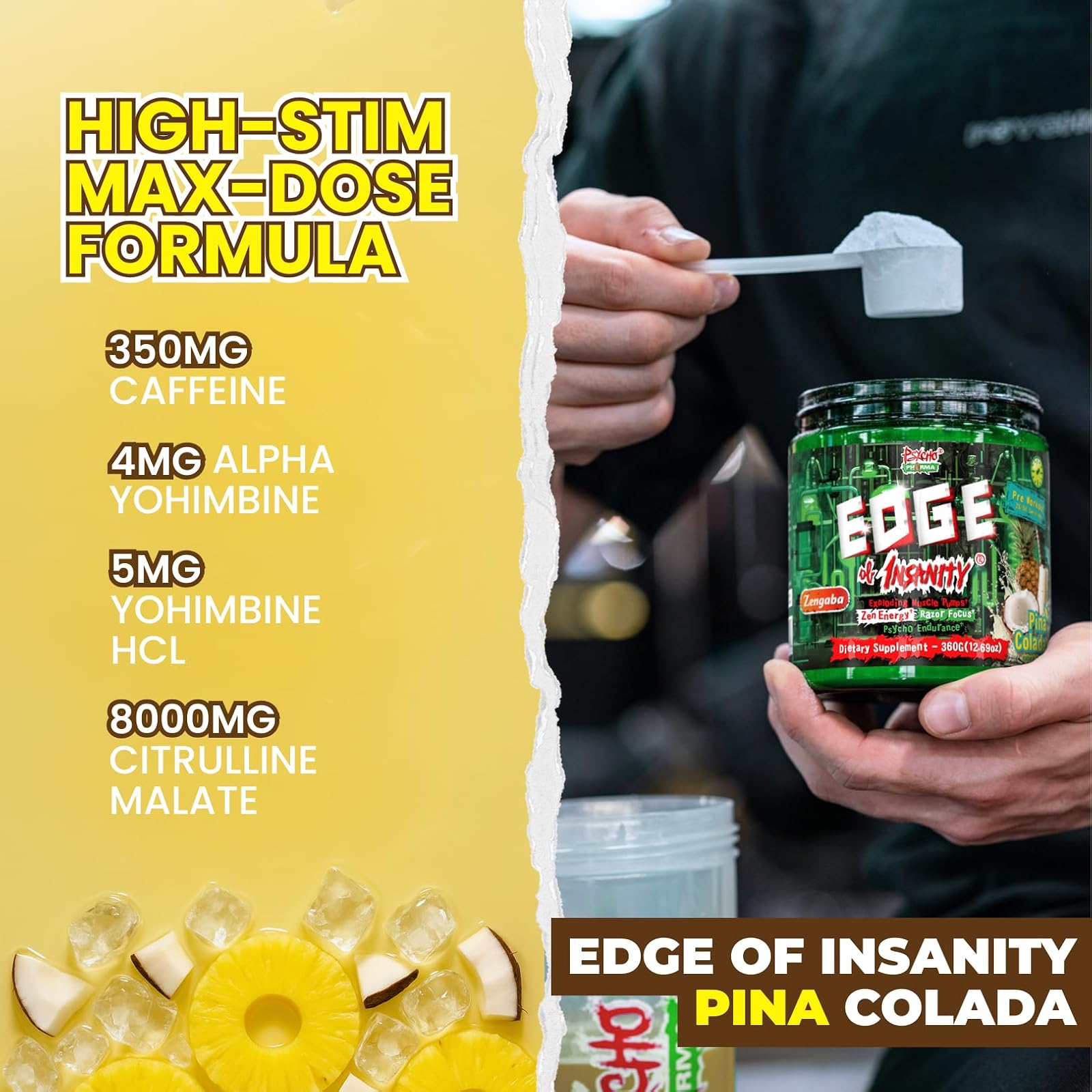 Edge of Insanity pre-workout powder ingredients