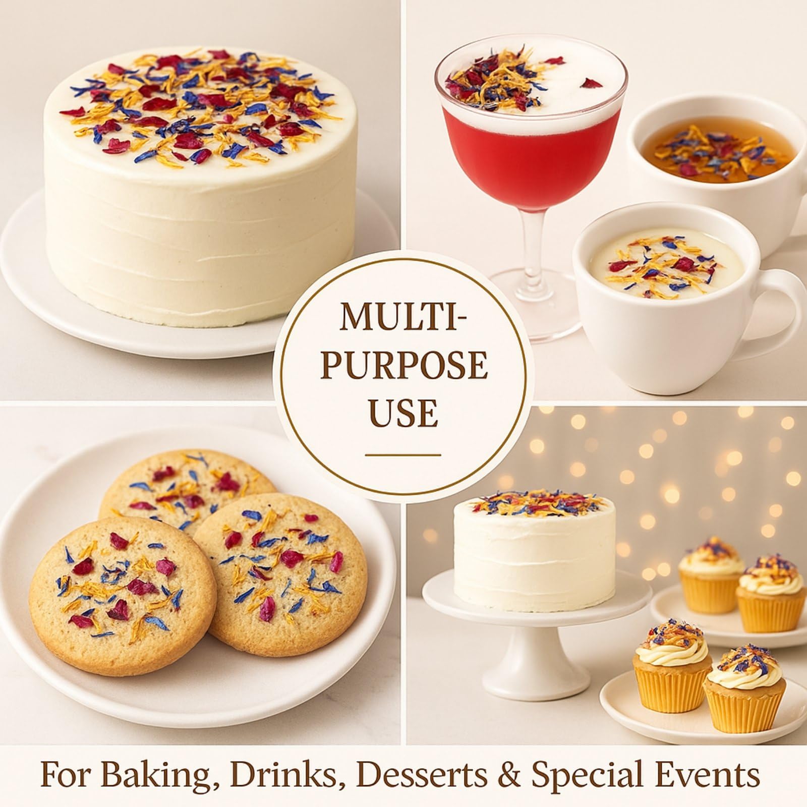 edible flower sprinkles for tea infusions