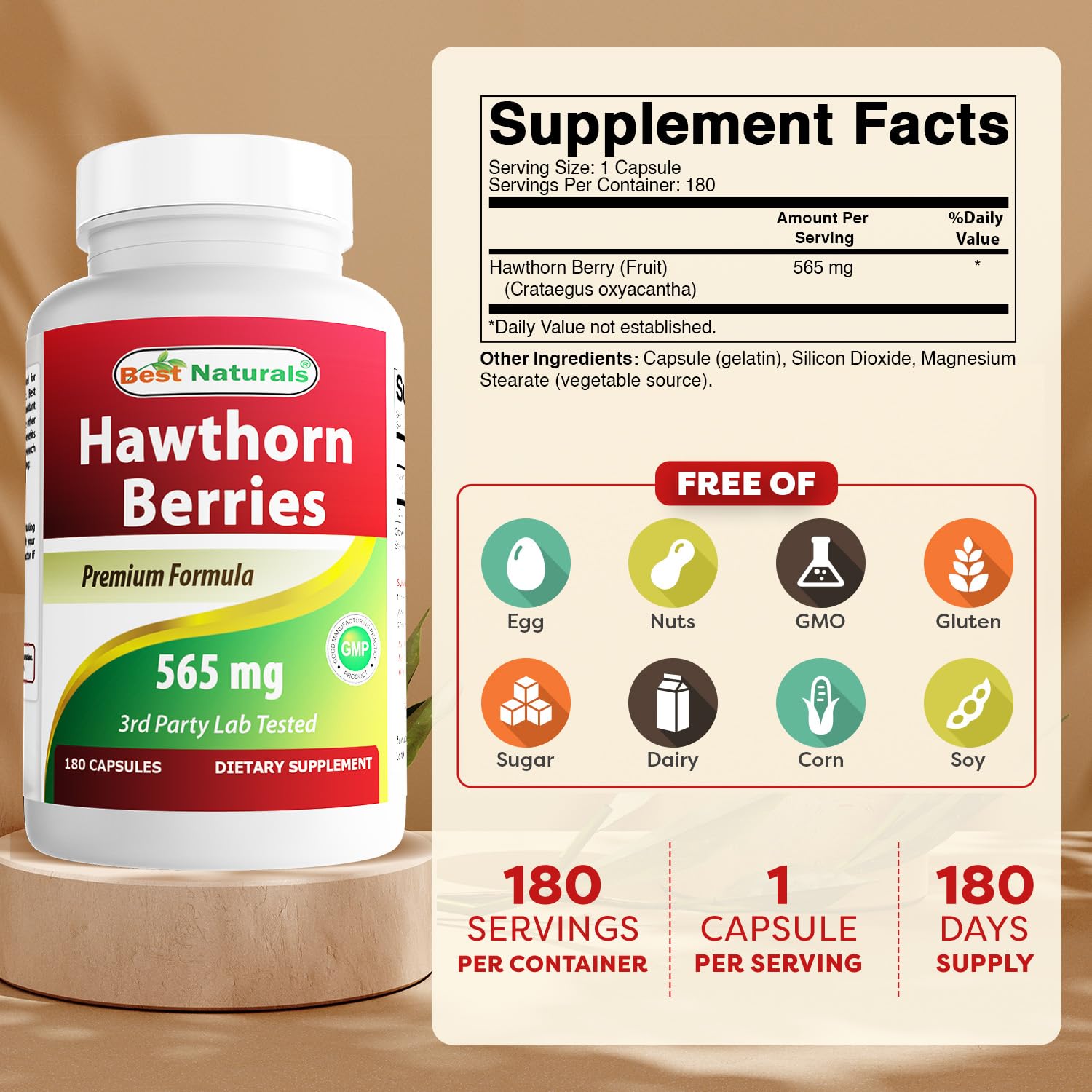 Edible hawthorn berries for vitality