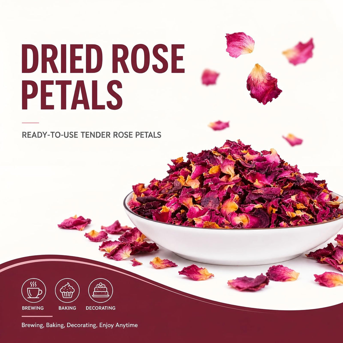 edible rose petals for baking