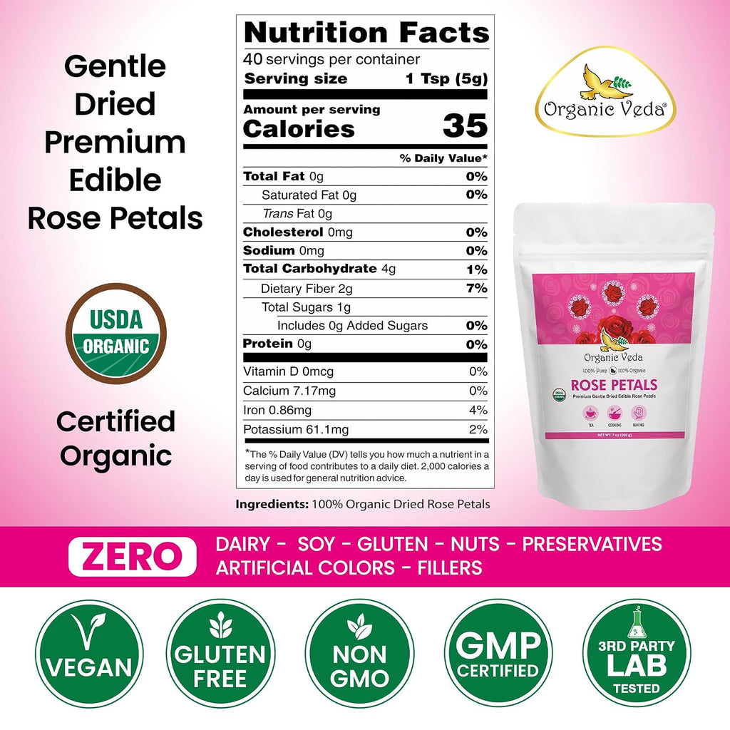 Edible rose petals for herbal infusions