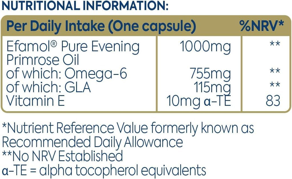 Efamol evening primrose oil capsules
