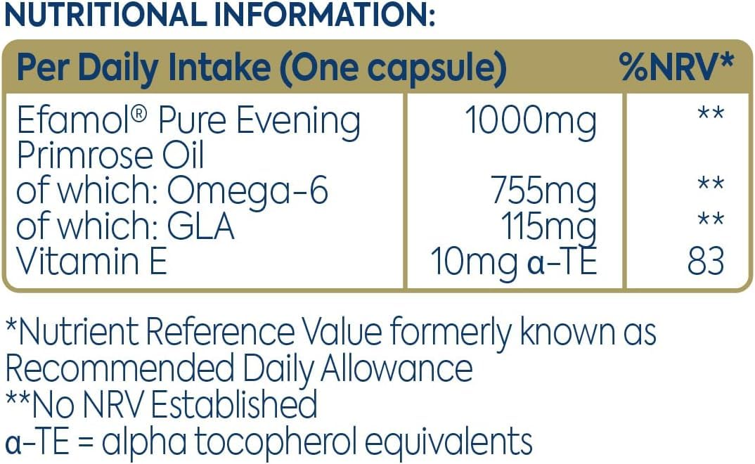 Efamol evening primrose oil capsules